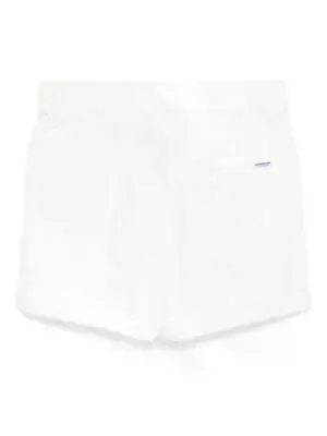 CHOCOOLATE Logo-embroidered Denim Shorts - Neutrals