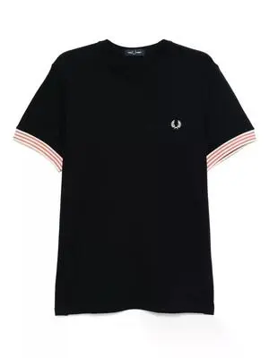 Fred Perry Striped-cuffs T-shirt
