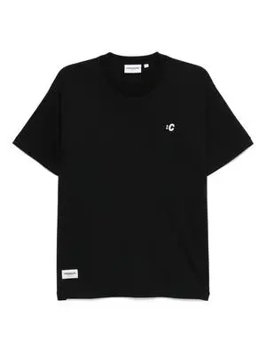 CHOCOOLATE Logo-embroidered T-shirt - Black