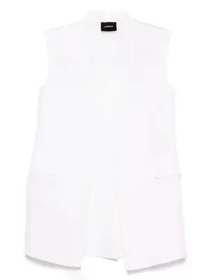 Akris Sheer Silk Gilet - White