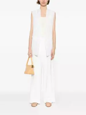 Akris Sheer Silk Gilet - White