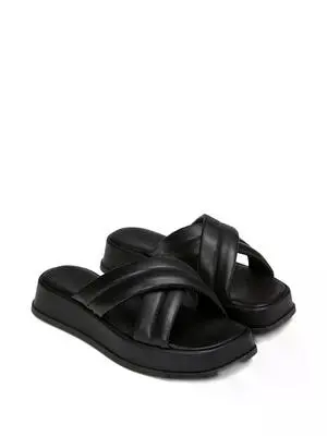 Marc O'polo Crossover-strap Platform Sandals - Black