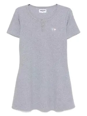 CHOCOOLATE Logo-patch Dress - Grey