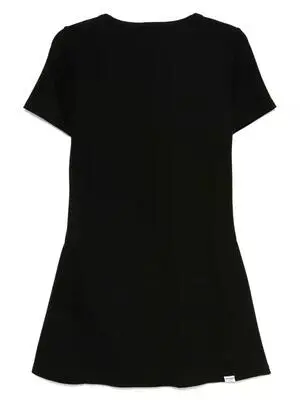 CHOCOOLATE Logo-patch Mini Dress - Black
