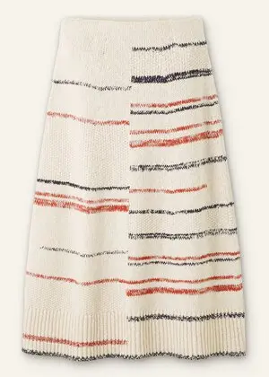 ME+EM Cotton Bouclé Stripe Knit Maxi Skirt