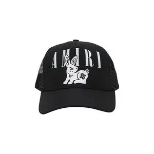 Amiri Bandana Rabbit Trucker Hat - Black
