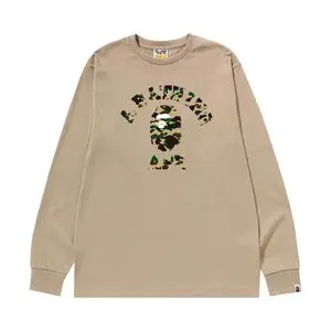 A BATHING APE 1st Camo College Long-sleeve Tee