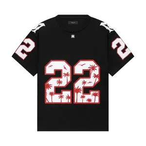 Amiri Oversized 22 Football Tee - Black