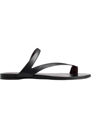 KHAITE Aimee Leather Flat Sandal