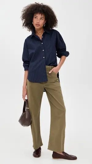 JAMIE HALLER The Weekend Striped Shirt