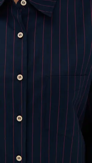 JAMIE HALLER The Weekend Striped Shirt