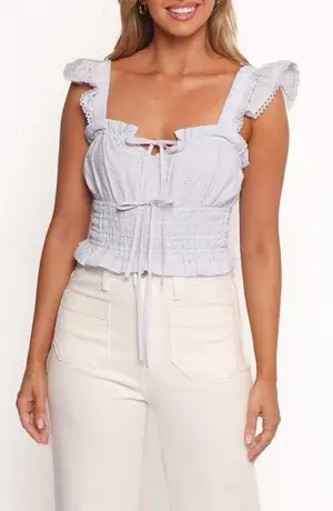 PETAL & PUP Giran Ruffle Crop Top