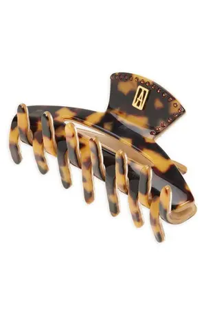 Alexandre De Paris Swarovski Crystal Claw Clip - Tortoise