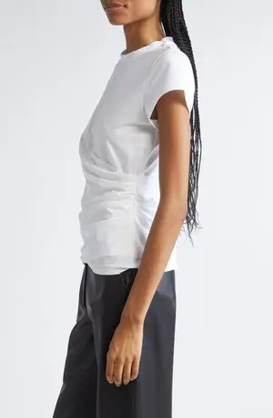 3.1 Phillip Lim Draped Stretch Cotton T-shirt