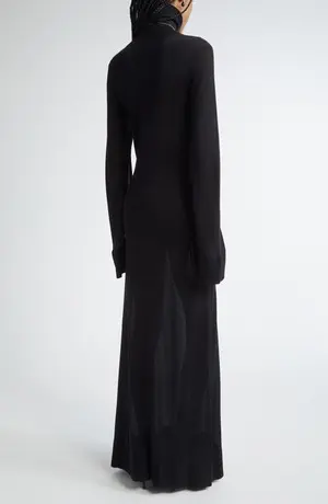 TOTEME Slit Long Sleeve Jersey Dress
