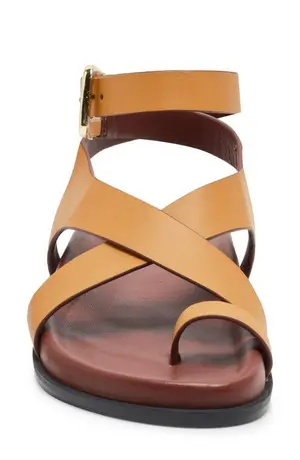 Free People Anya Ankle-strap Sandals - Cognac