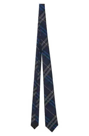 Burberry Check Silk Neck Tie Ink Ip Check