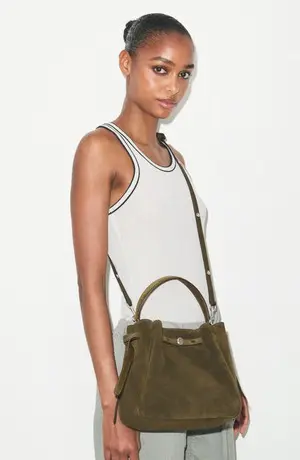 Tory Burch Romy Suede Bucket Bag - Leccio