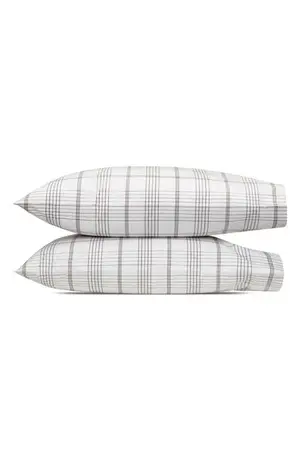 MATOUK August Plaid Set Of 2 Pillowcases Sable