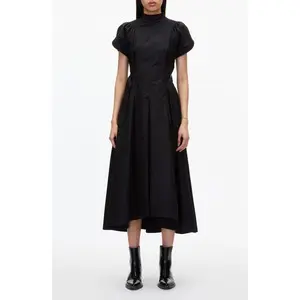 3.1 Phillip Lim Poplin Flare High-low Dress - Black