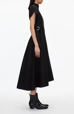3.1 Phillip Lim Poplin Flare High-low Dress - Black