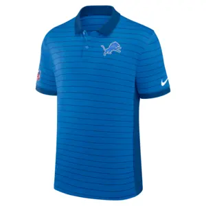 Nike Detroit Lions Sideline Victory Stripe Dri-fit Nfl Polo - Blue