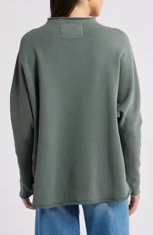 Frank & Eileen Effie Funnel Neck Capelet Sweatshirt - Rosemary