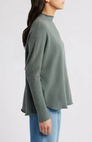 Frank & Eileen Effie Funnel Neck Capelet Sweatshirt - Rosemary