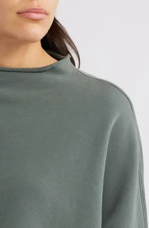Frank & Eileen Effie Funnel Neck Capelet Sweatshirt - Rosemary