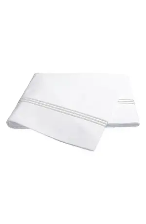 MATOUK Bel Tempo Flat Sheet Silver