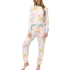 Honeydew Intimates Star Seeker Brushed Jersey Pajamas - Sunrise Palms