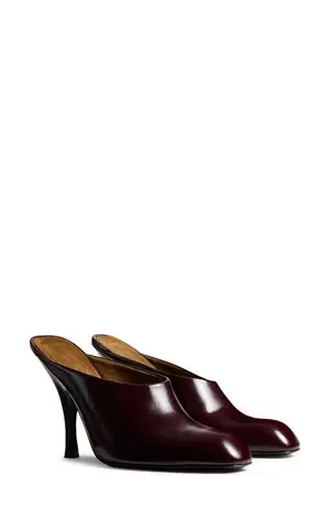 Khaite Colt Square Toe Mule - 531 Bordeaux