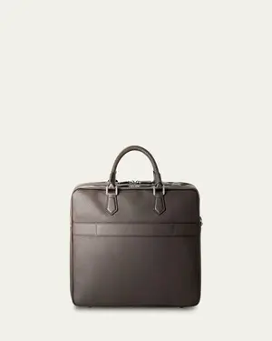 SERAPIAN Cachemire Leather Briefcase - Espresso