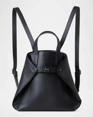 Akris Ai Small Leather Backpack - 009 Black