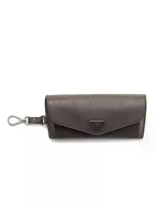 Prada Saffiano Leather Glasses Case - Grey