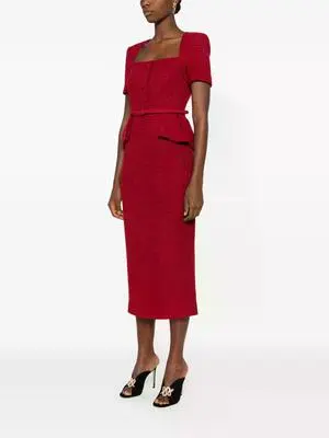 Roland Mouret Bouclé Midi Dress