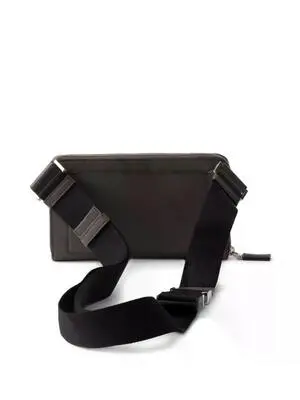 Prada Saffiano Leather Belt Bag With Enameled Triangle Logo