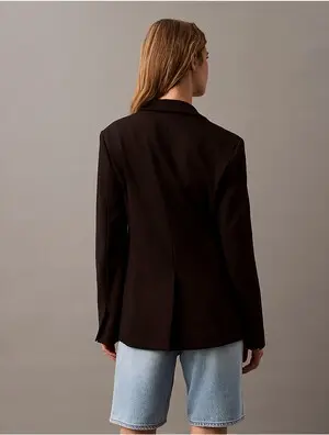 Calvin Klein Ponte Slim Blazer - Black