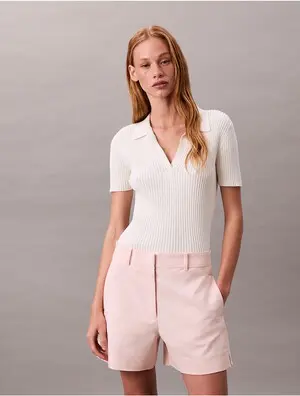 Calvin Klein Cotton Stretch Chino Shorts - Cloud Pink