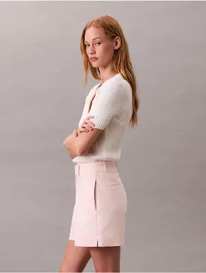 Calvin Klein Cotton Stretch Chino Shorts - Cloud Pink