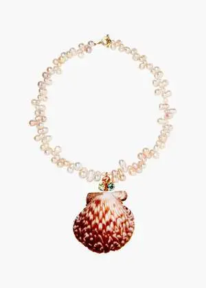 JENNIFER BEHR Palmina Shell Necklace - Pearl