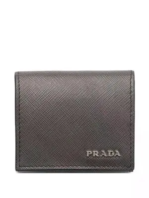 Prada Saffiano Leather Cardholder - Grey