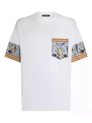 Dolce & Gabbana Cotton-silk T-shirt - White
