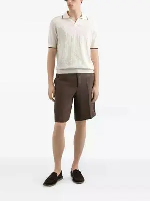 Dolce & Gabbana Linen-blend Bermuda Shorts