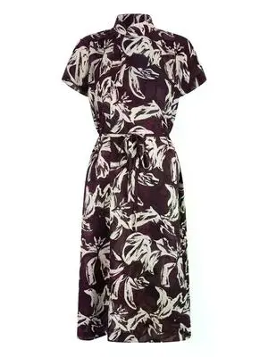 Shanghai Tang Silk Floral Print Dress
