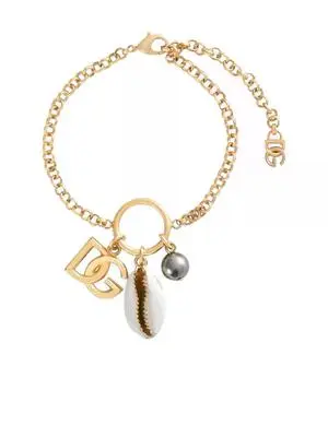 Dolce & Gabbana Logo-pendant Bracelet - Gold