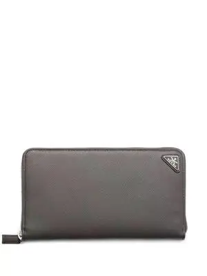Prada Saffiano Leather Wallet - Grey