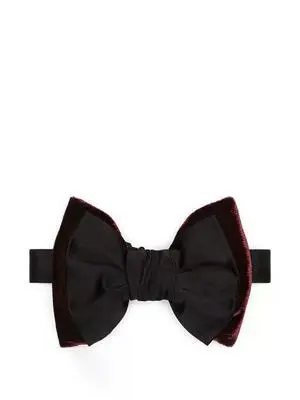 Dsquared2 Velvet Trim Bow Tie - Red