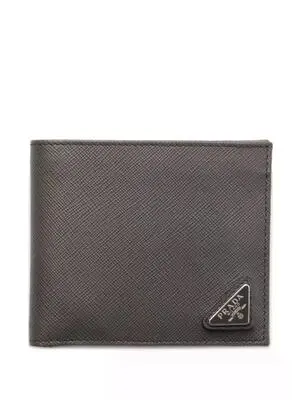 Prada Textured Bifold Wallet - Grey