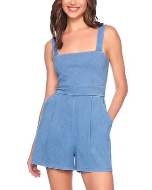 Susana Monaco Denim Romper - Light Denim